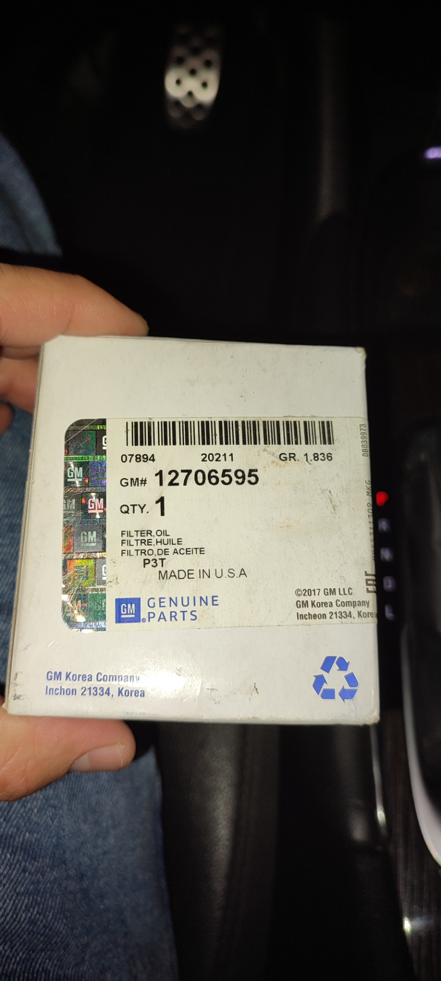 12706595 Фильтр масляный chevrolet GM | Запчасти на DRIVE2