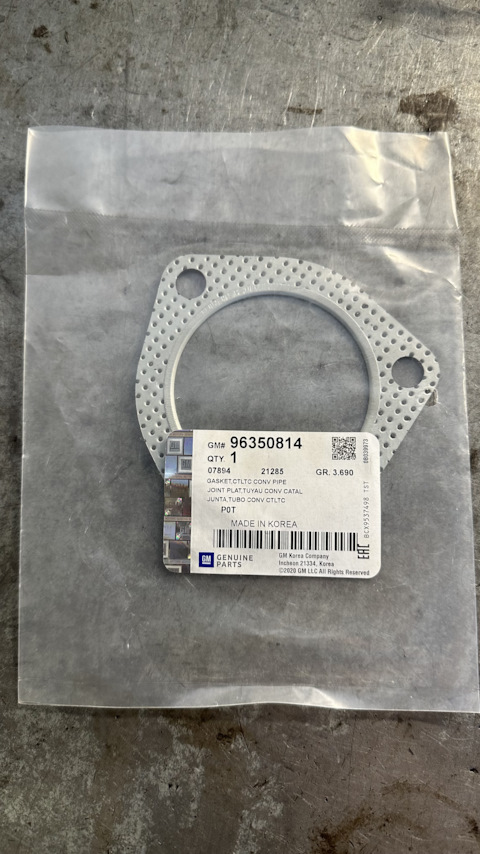 96350814 Прокладка приёмной трубы GM | Запчасти на DRIVE2