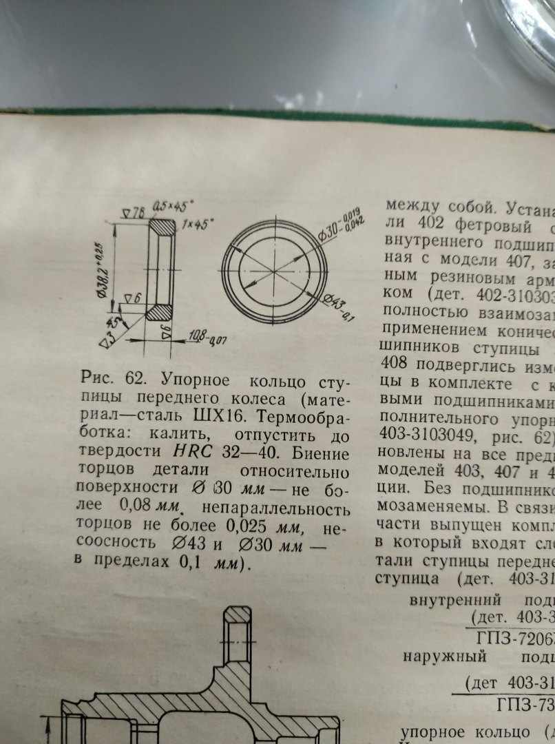 Установка подшипника 412 на ступицу 407 — Москвич 407, 1,4 л, 1961 года ...