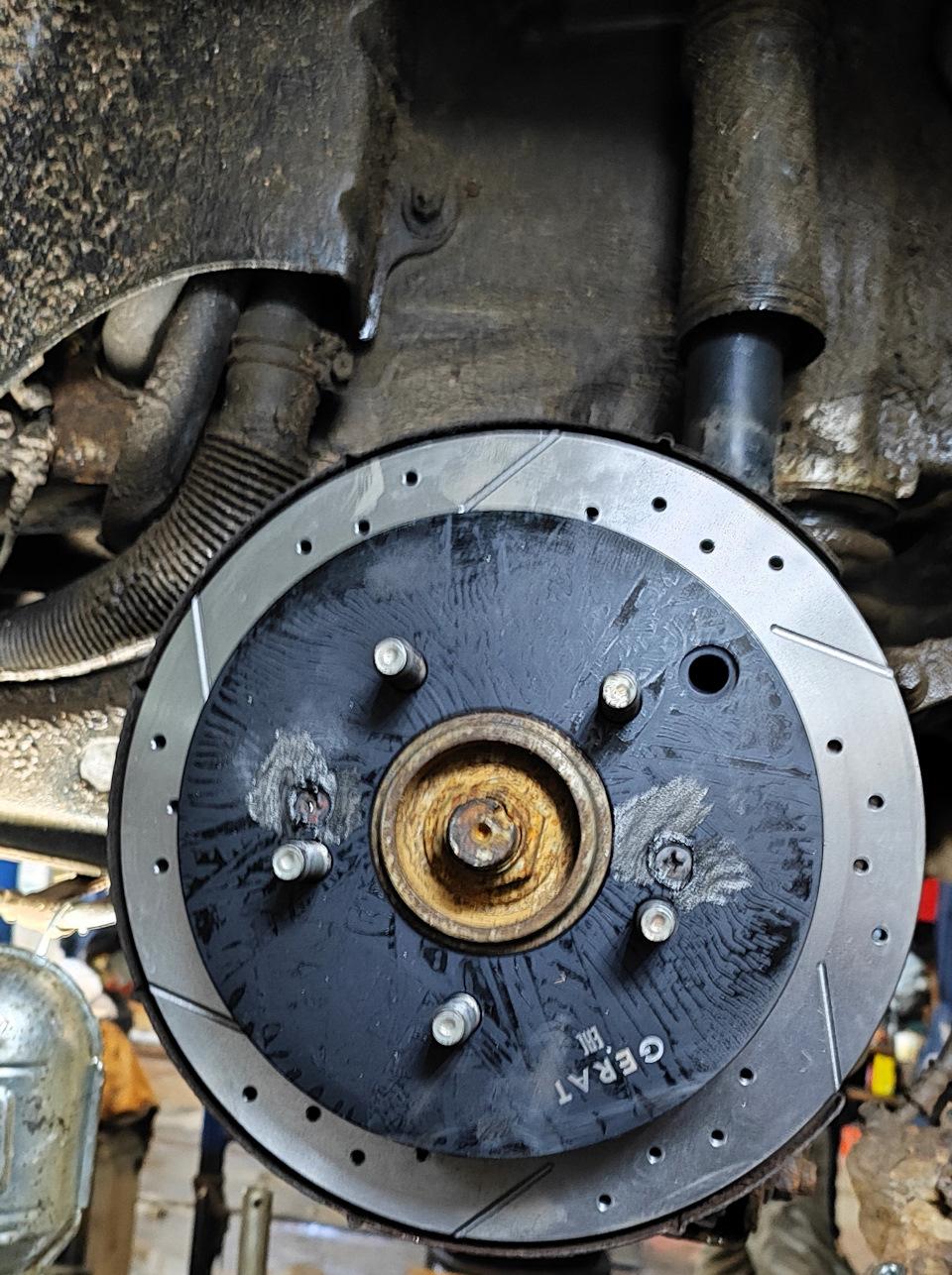 🐢_New brakes Gerat + колодки SpeedMate_🐢 — Hyundai ix35, 2 л, 2011 года ...