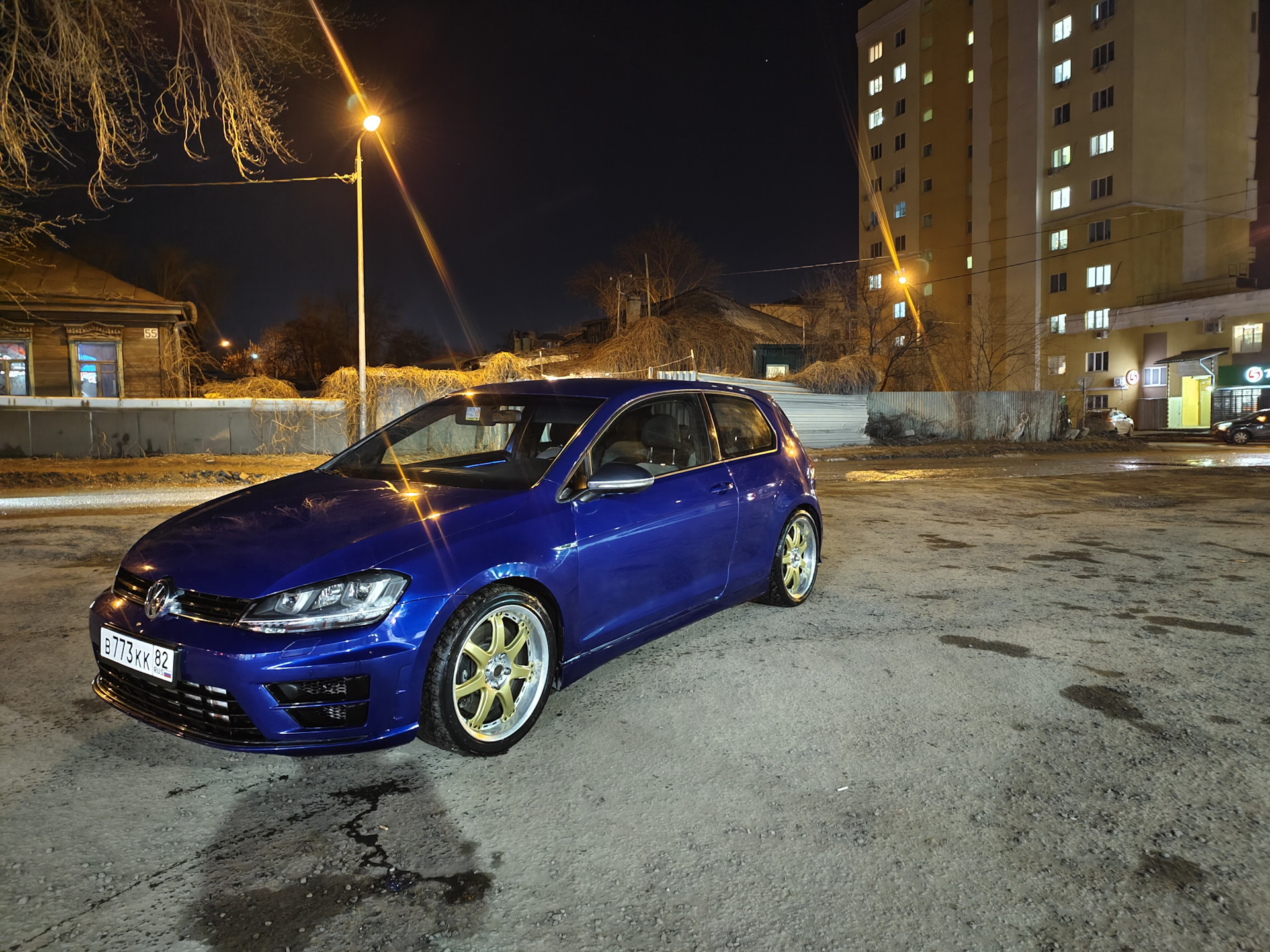 установка стоек и дисков 5 на 114.3 — Volkswagen Golf R Mk7, 2 л, 2014 ...