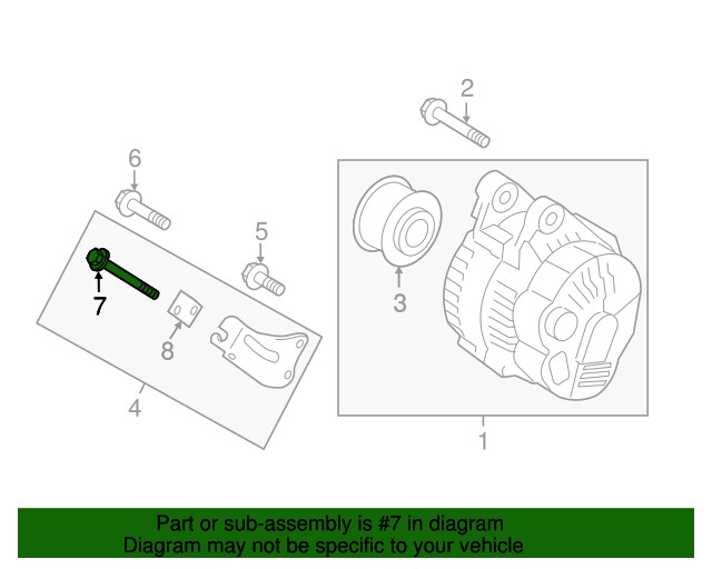 3746222000 Болт- натяжитель генератора KIA HYUNDAI | Запчасти на DRIVE2