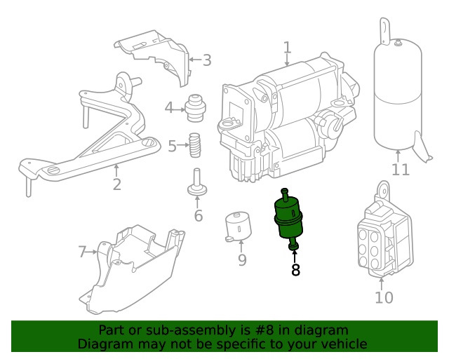 A2123200169 Фильтр компрессора пневмоподвески Mercedes | Запчасти на DRIVE2