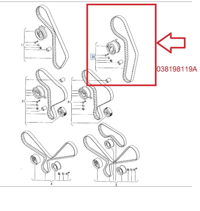 038198119A Ремкомплект грм VAG | Запчасти на DRIVE2