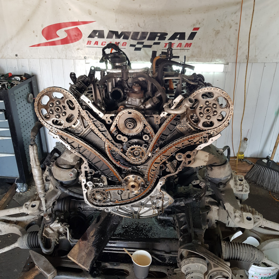 Цепь ГРМ 2 — Audi Q7 (1G), 3 л, 2010 года | визит на сервис | DRIVE2