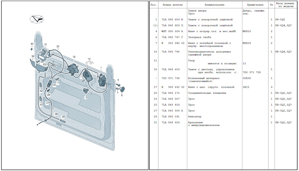 VW T6.1 доводчик сдвижной двери — Volkswagen Caravelle (T5), 2 л, 2013 ...