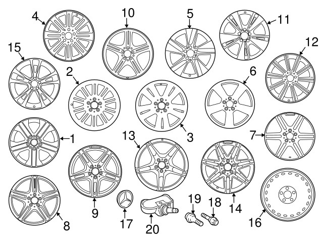 A2124010302 ДИСК КОЛЕСА 17 Mercedes | Запчасти на DRIVE2