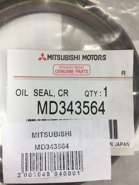 MD343564 Сальник коленвала задний Mitsubishi | Запчасти на DRIVE2