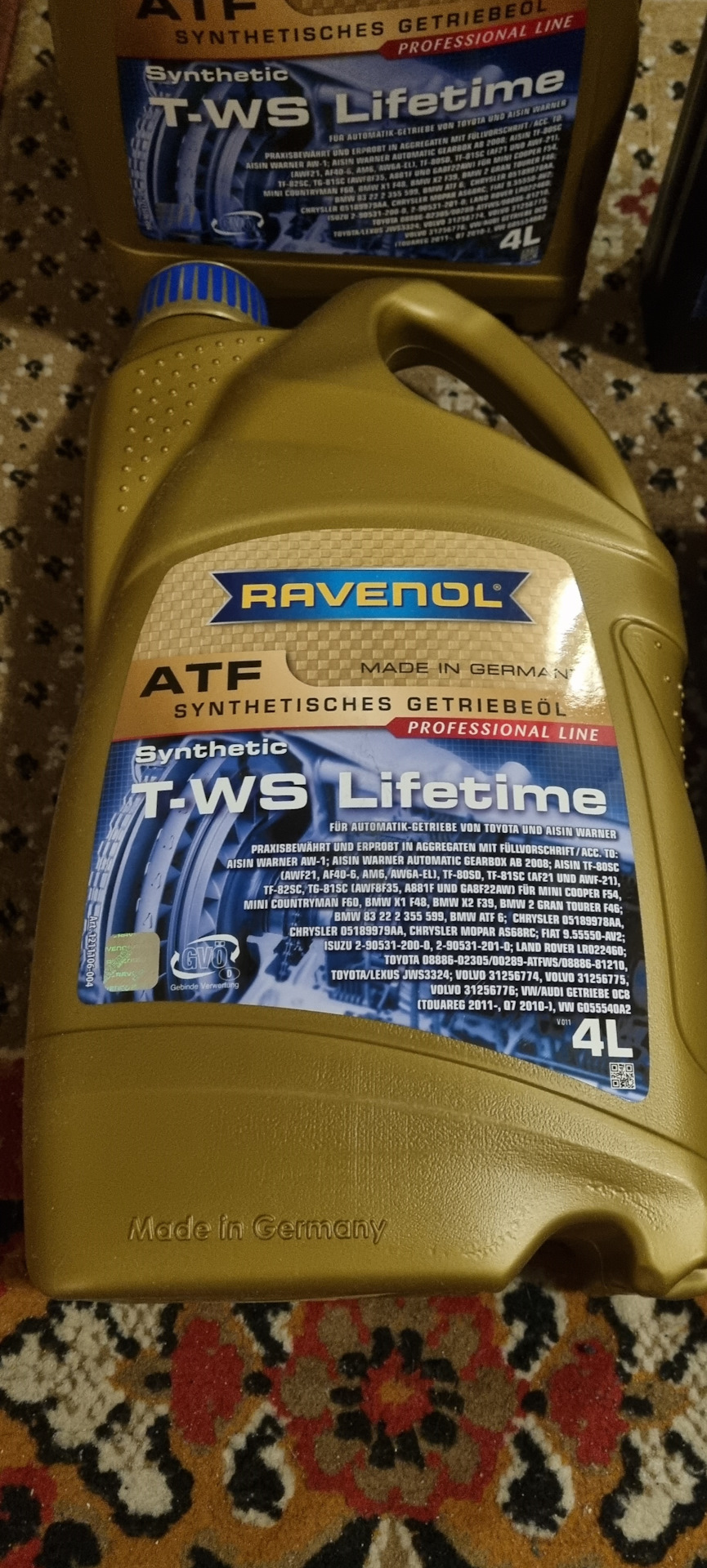 00289ATFWS Масло трансмиссионное синтетическое ATF WS, 1л TOYOTA LEXUS ...