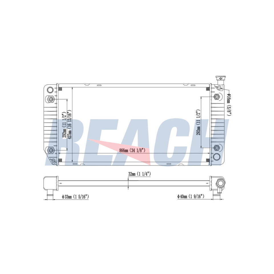 1411693132YP Радиатор охлаждения Reach Cooling | Запчасти на DRIVE2