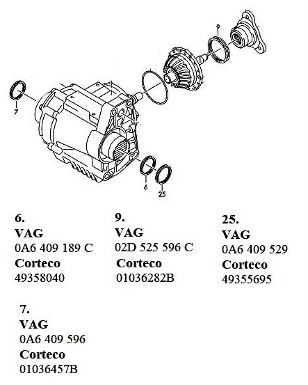 0A6409529 Сальник привода 63.3X88.2X8 VAG | Запчасти на DRIVE2