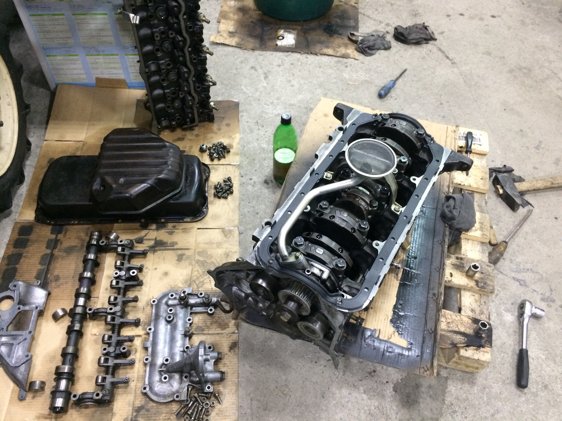 4. Сборка ДВС 2LTE — Toyota Crown (S110), 2,4 л, 1983 года | своими ...