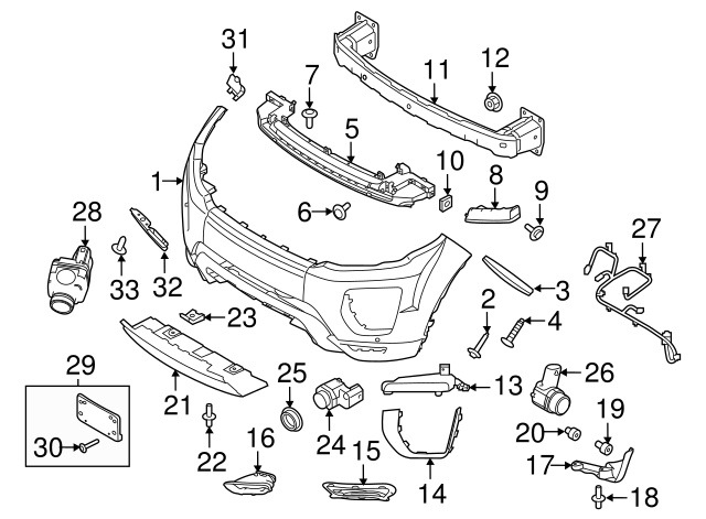 LR036193 Кронштейн крепления бампера Jaguar Land Rover | Запчасти на DRIVE2