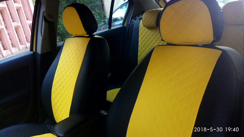 Чехлы на Желтушку ! — Opel Corsa D, 1,4 л, 2012 года | аксессуары | DRIVE2