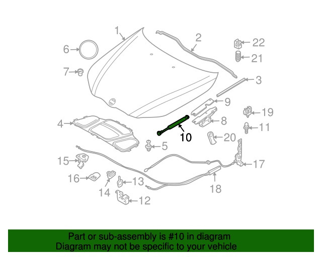 51237008745 Газонаполненный амортизатор капота BMW | Запчасти на DRIVE2