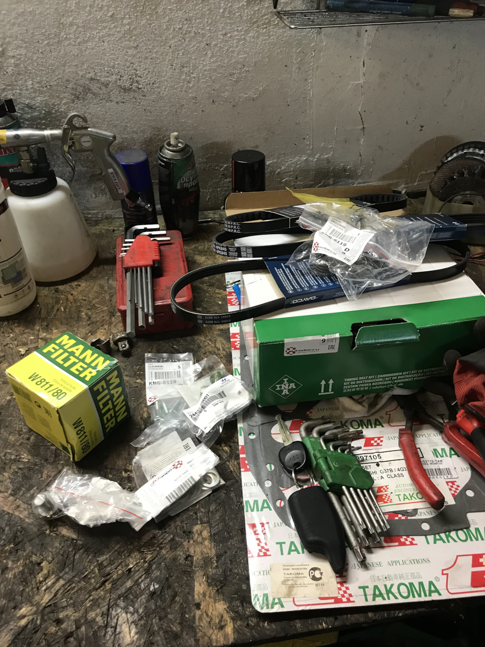 ТО с заменой ГРМ, ремней и масла АКПП. — Hyundai Getz, 1,4 л, 2008 года ...