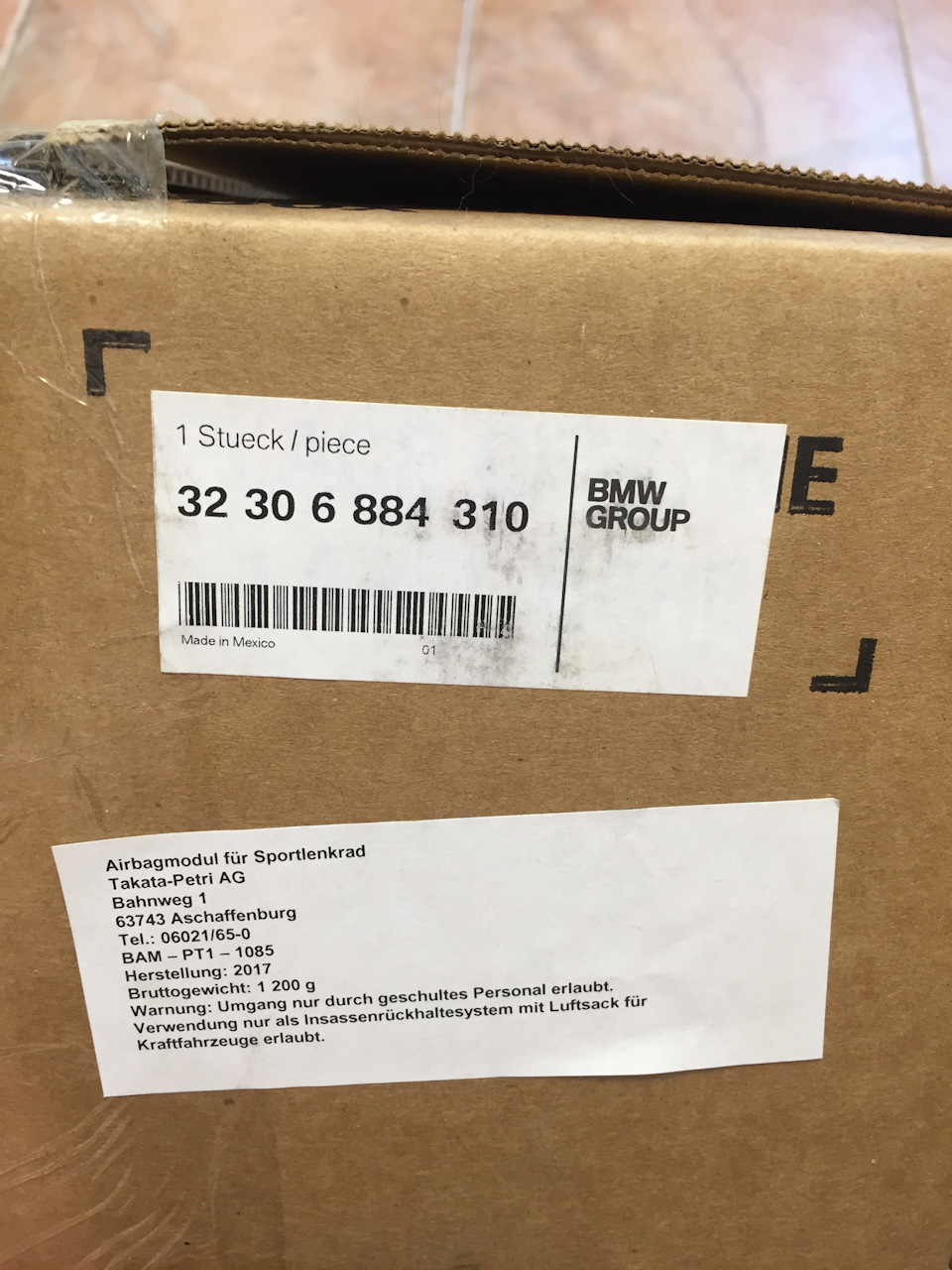 32306884310 Подушка безопасности водителя BMW | Запчасти на DRIVE2