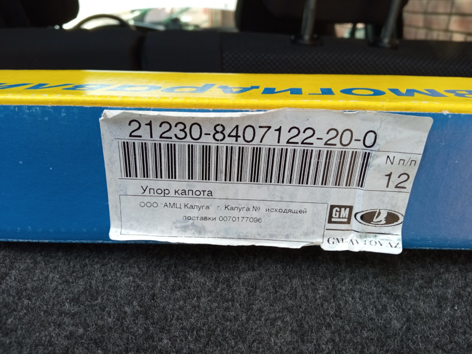 Газовый упор капота GM на Шниву — Chevrolet Niva GLX, 1,7 л, 2020 года ...