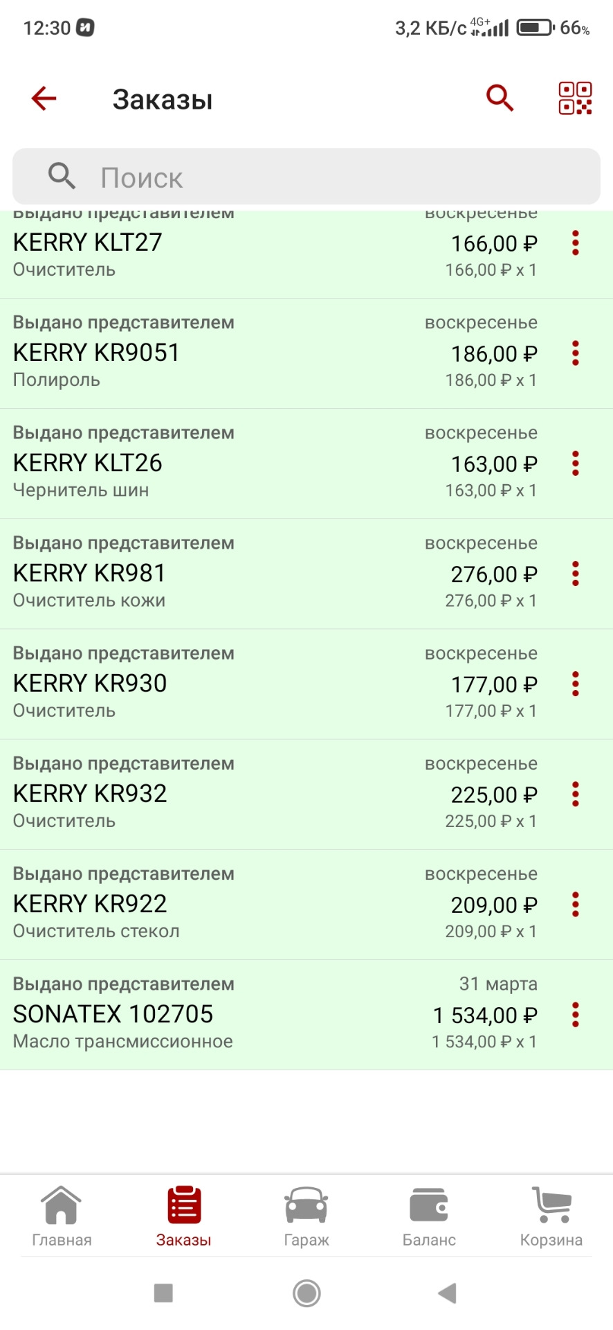 KR981 Очиститель-кондиционер кожи Kerry, аэрозоль, 650 мл. KERRY ...