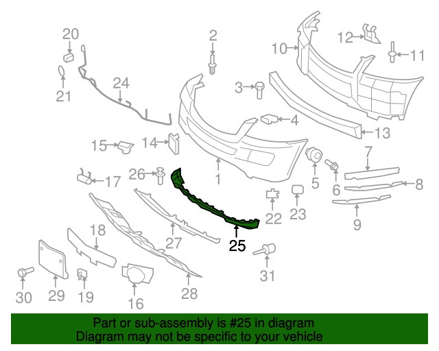 A1648855425 Накладка бампера переднего нижняя Mercedes | Запчасти на DRIVE2