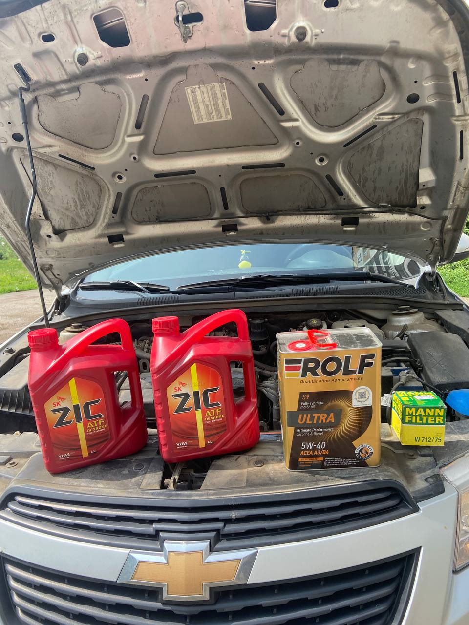 Замена масел в ДВС и АКПП, ROLF и ZIC — Chevrolet Cruze (1G), 1,6 л, 2014 года | плановое ТО ...
