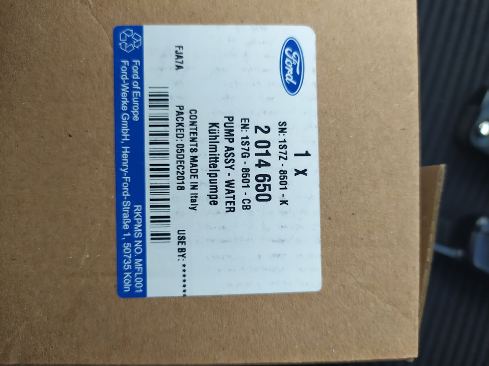 Замена помпы и антифриза — Ford Mondeo III, 2 л, 2004 года | визит на ...