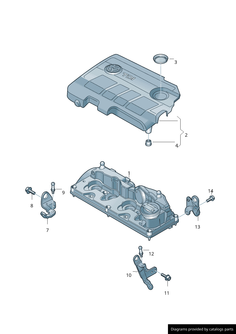 Крышка впускного коллектора.Volkswagen Touran дизель 1.6\2.0 двигатели ...