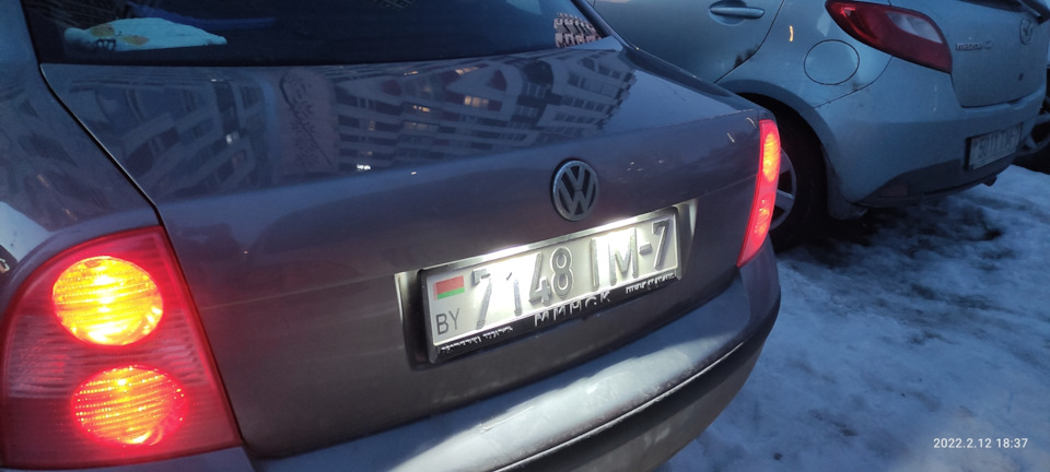 Led подсветка номерного знака — Volkswagen Passat B5, 1,9 л, 2003 года ...
