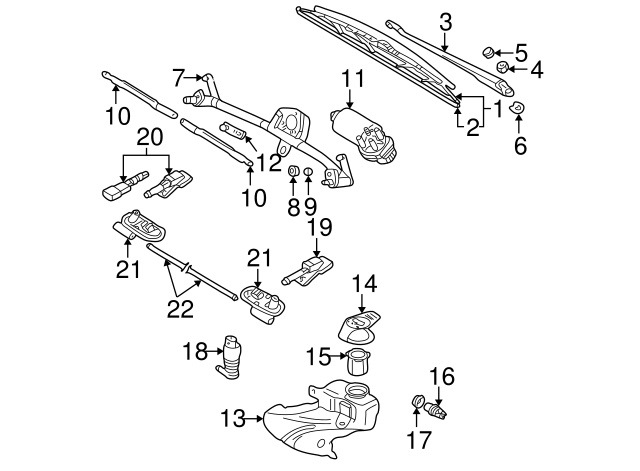 1T0955651A НАСОС ОМЫВАТЕЛЯ ЛОБОВОГО, ЗАДНЕГО СТЕКЛА / AUDI, SEAT, SKODA ...