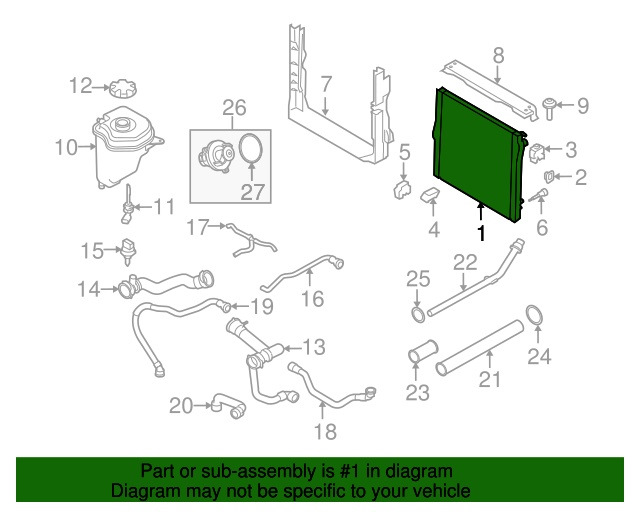 17117585036 Радиатор охлаждающей жидкости BMW | Запчасти на DRIVE2