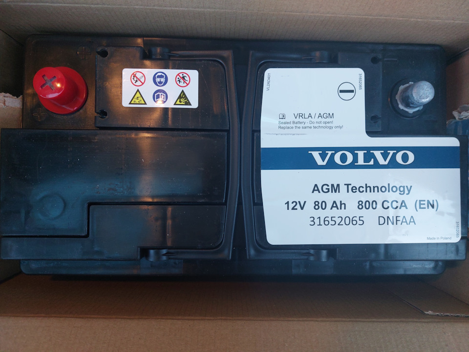 и снова АКБ… теперь AGM технологии! — Volvo XC70 III, 2,4 л, 2009 года ...