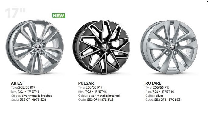 Шкода Октавия 1.5 TSI Оригинальные колёсные диски "ARIES" R17 7JX17 ...