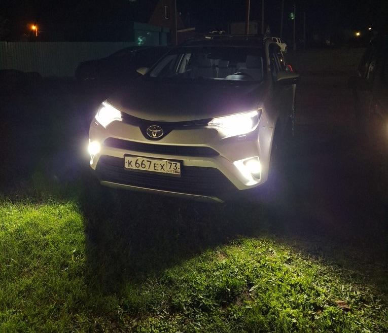 MTF active night 6000k h16 — Toyota RAV4 (IV), 2 л, 2018 года ...