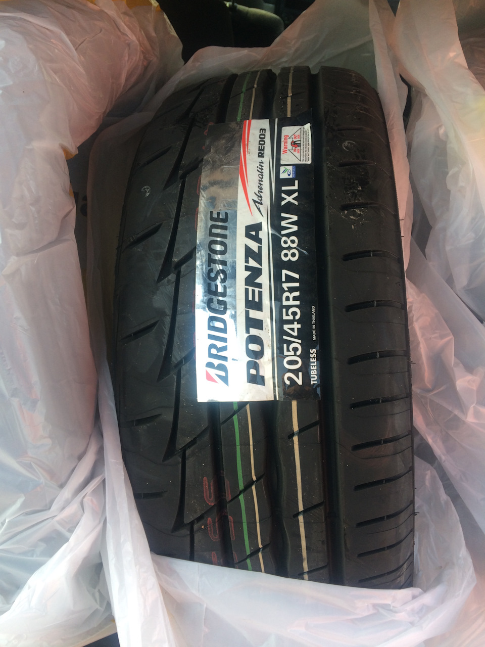 Bridgestone Potenza Adrenalin RE003 — Honda Accord Euro-R (CL1), 2,2 л, 2001 года | шины | DRIVE2