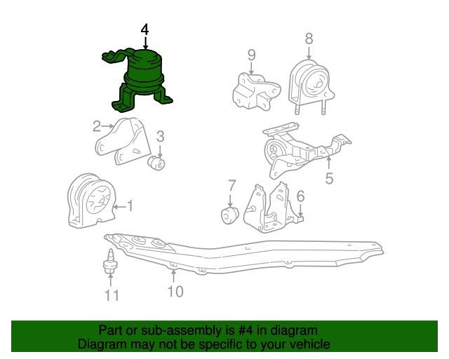 1230528151 ПОДУШКА ДВИГАТЕЛЯ ПРАВАЯ (ГИДРАВЛИЧЕСКАЯ). TOYOTA LEXUS ...