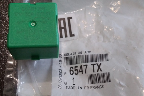 6547TX Реле вентилятора PSA Peugeot Citroen | Запчасти на DRIVE2