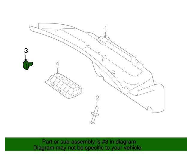 A0009905792 Пистон расширит. крепл. накладки багажн Mercedes | Запчасти ...