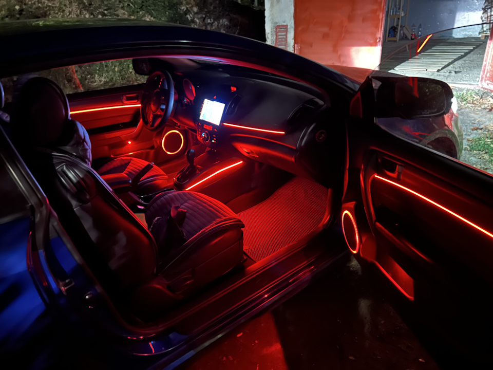 Подсветка центральной консоли — KIA Cerato Koup (1G), 2 л, 2012 года ...