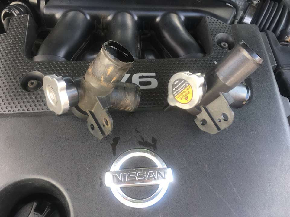 Замена тройника охлаждения — Nissan Teana (J32), 3,5 л, 2008 года ...