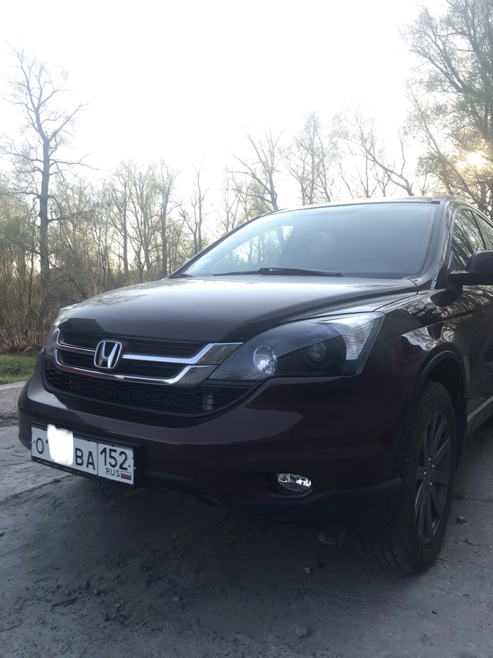 Чёрные маски фар — Honda CR-V (RE), 2 л, 2011 года | аксессуары | DRIVE2