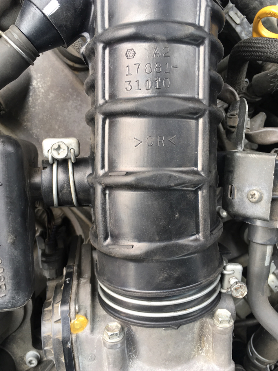 Замена воздушного патрубка 17881-31110 — Lexus GS (S190), 3 л, 2007 ...