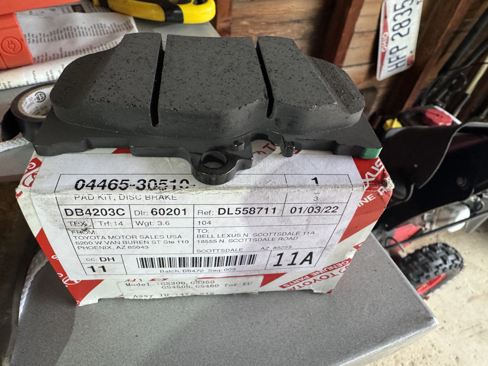 # 20 Переобувка и замена колодок на гибриде. — Lexus GS (L10), 3,5 л ...