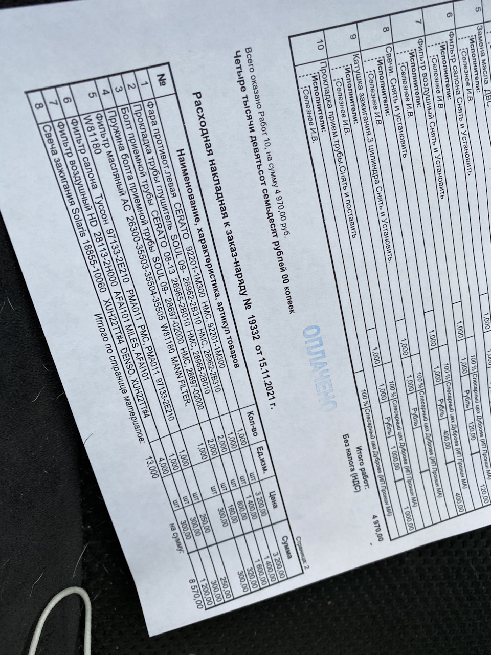 289622B310 Стопорное кольцо глушителя KIA HYUNDAI | Запчасти на DRIVE2