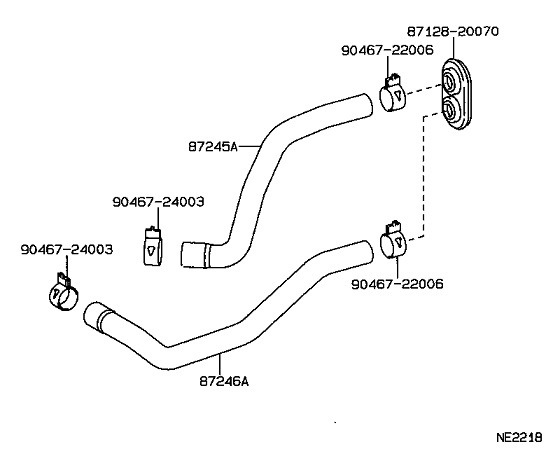 Вопрос по патрубкам печки — Toyota Carina E, 2 л, 1996 года | запчасти ...