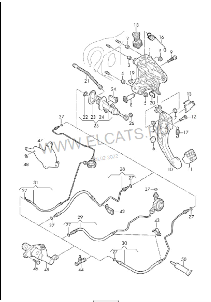 Скрип педали сцепления — Skoda Octavia A7 Mk3, 1,4 л, 2016 года ...
