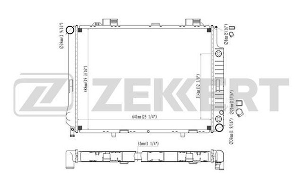 MK1069 Радиатор охлаждения двигателя MB E-Class (210) 95- ZEKKERT ...
