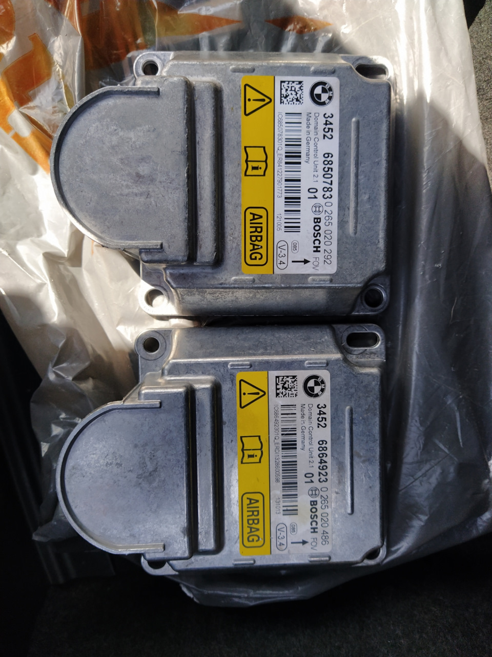 34526864923 Блок управления подушками безопасности BMW | Запчасти на DRIVE2