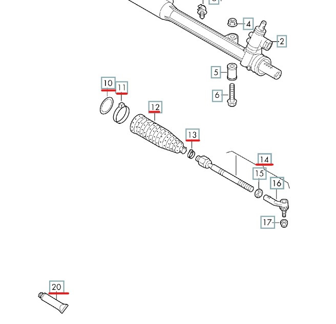 Замена рулевых тяг — Volkswagen Touareg (2G), 3,6 л, 2012 года ...
