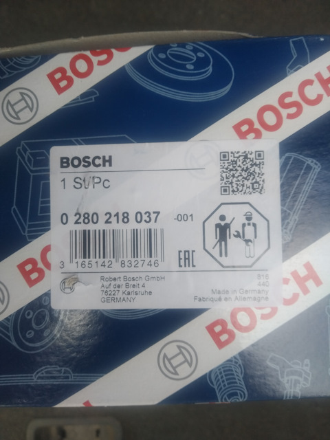 0280218037 Датчик массового расхода воздуха BOSCH | Запчасти на DRIVE2