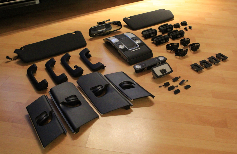 Перетяжка потолка и стоек в алькантару (Dinamica), замена всего ...